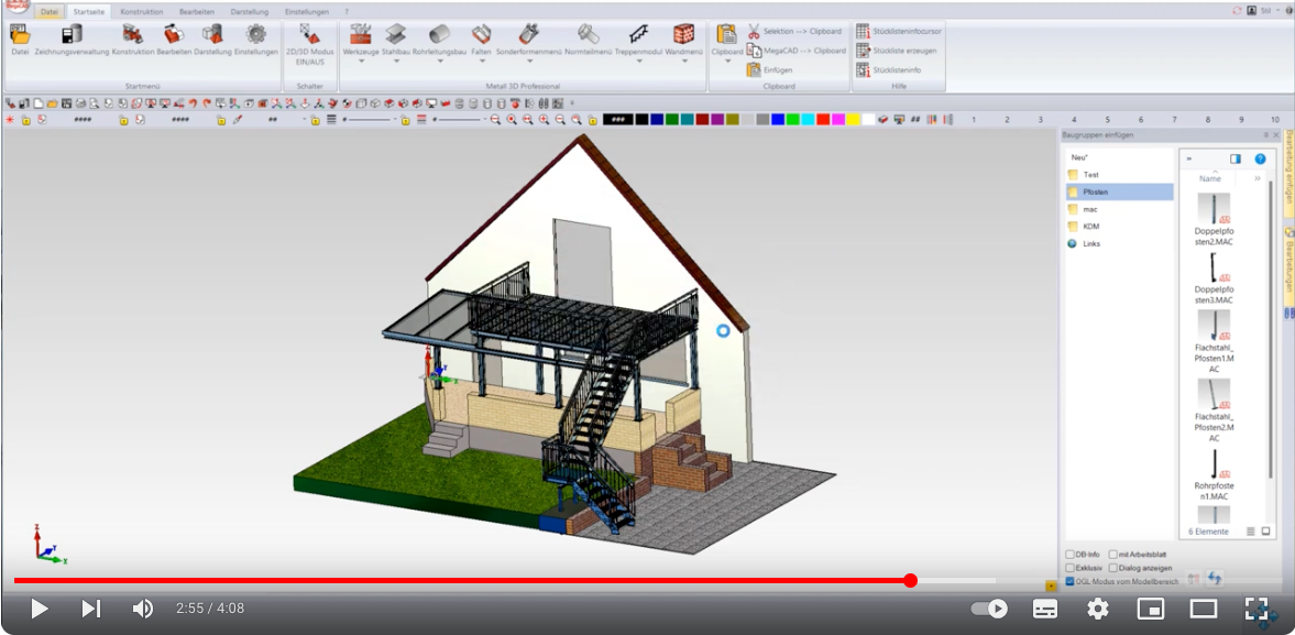 Fertige Konstruktionen visualisieren