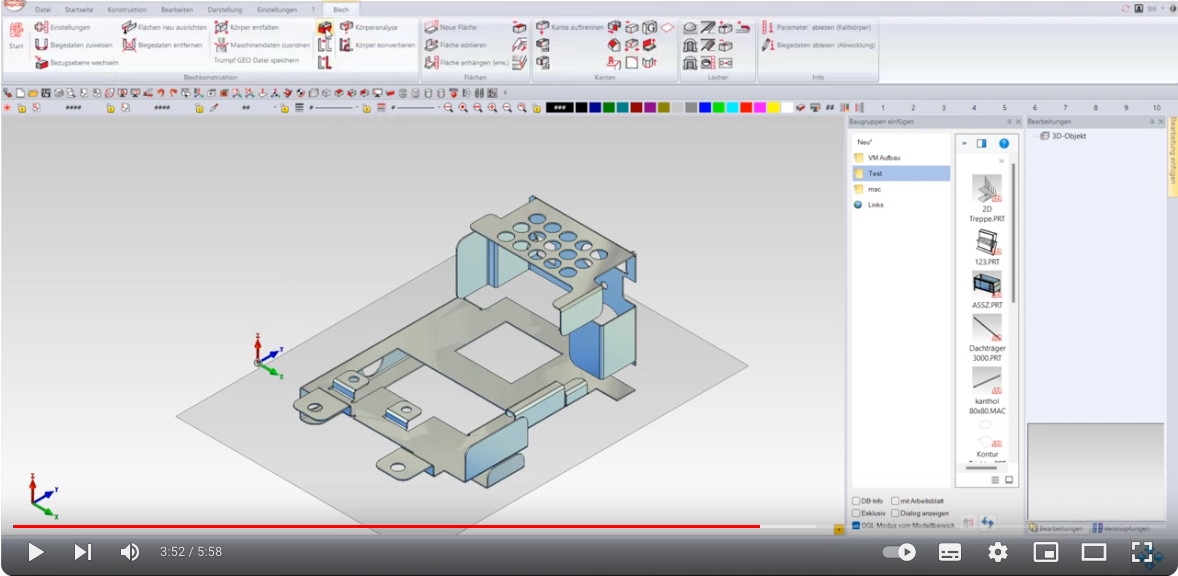 Blechkörper erstellen und abwickeln